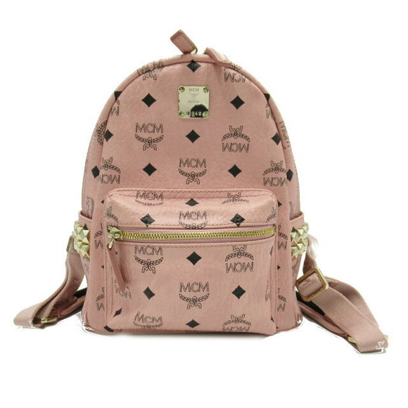 MCM | Bags | Mcm Stark Side Studs Visetos Backpack Bag Canvas Pink ...